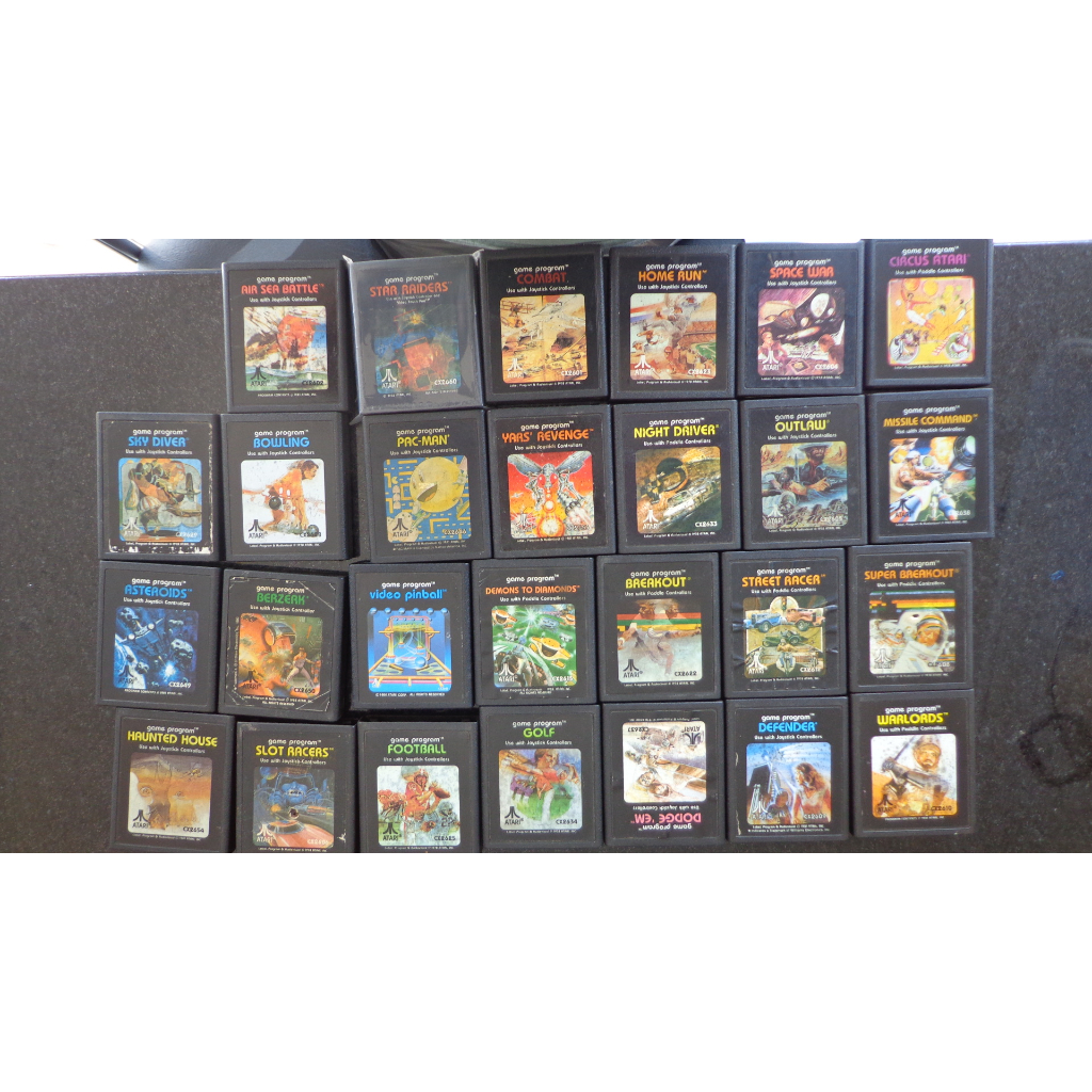 cartuchos atari 2600, serie picture, valor por unidade | Shopee Brasil