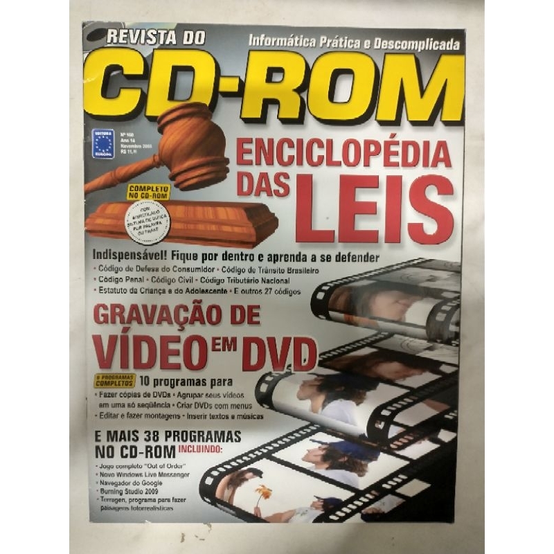 Revista CD ROM 160 Nov 2008 Ed Europa Out of Order jogo antigo PC completo | Shopee Brasil