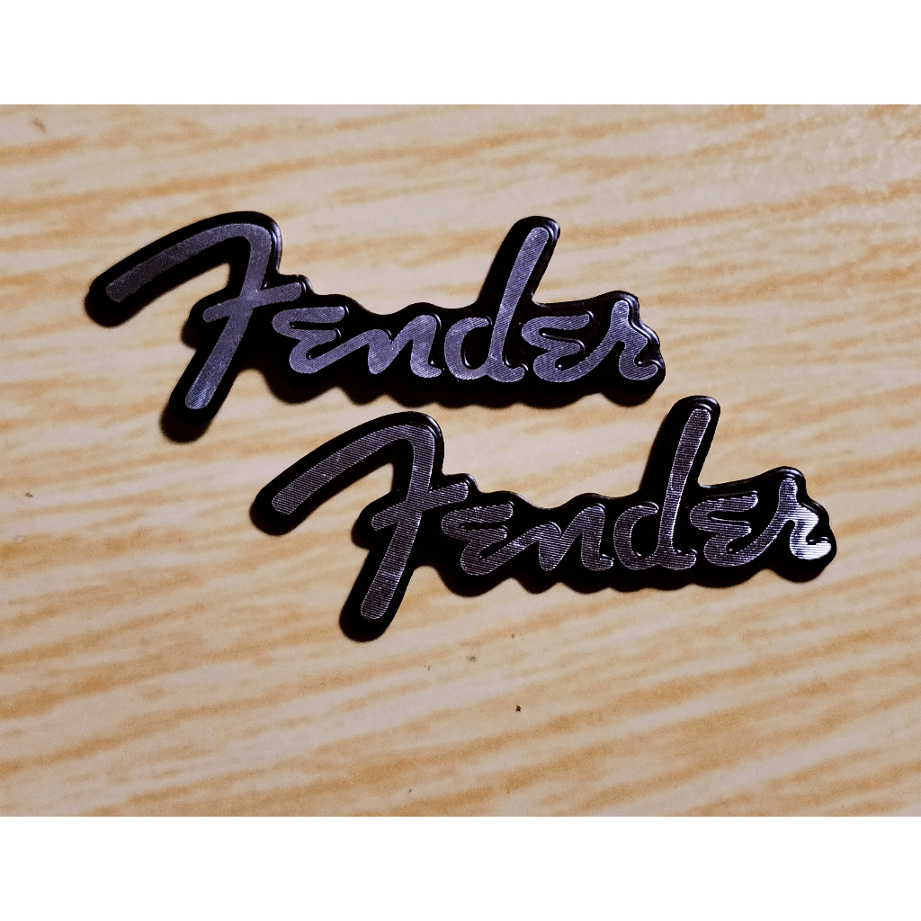 (PAR) Emblema Logo FENDER - emblema guitarra fender - baixo fender ...