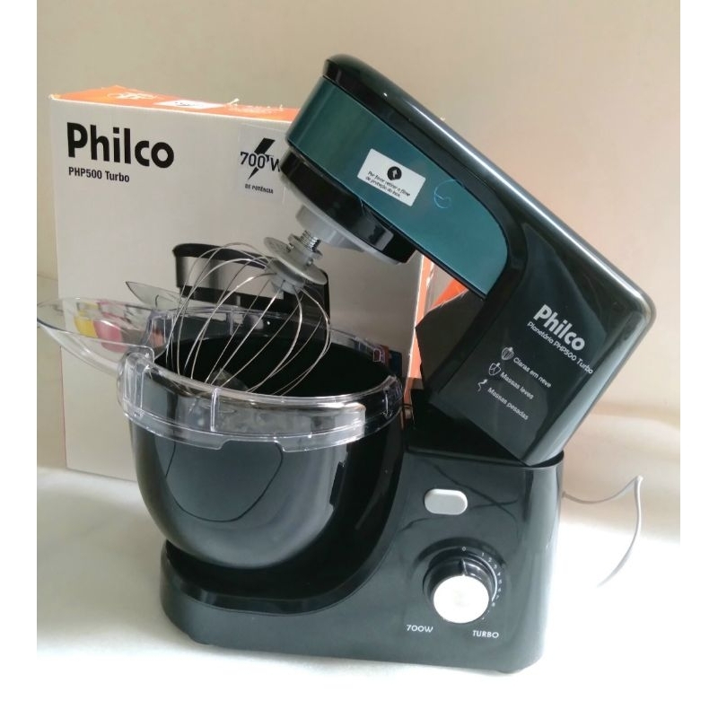 Batedeira Planetária Philco PHP500 Turbo 700W 4 Litros 3 Batedores Preto 127V | Shopee Brasil