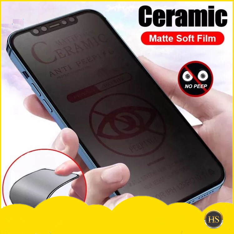 Película Cerâmica Hidrogel Fosca Privativa Matte Anti Spy Flexível