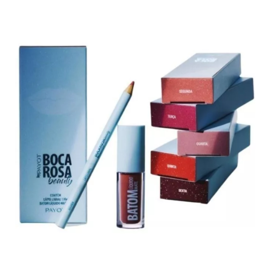 Kit Especial Boca Rosa Lapis + Batom | Shopee Brasil