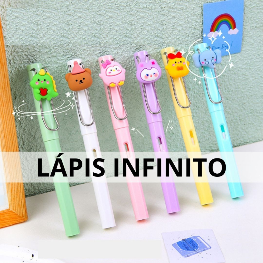 Lápis Infinito Desenho Hello - 100 Lapis em 1 - C/Borracha | Shopee Brasil
