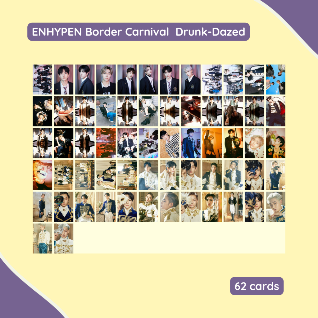 kit ENHYPEN Border Carnival 62 cards Kpop | Shopee Brasil