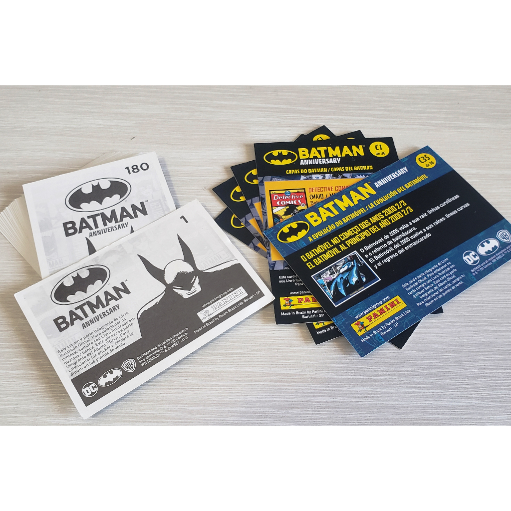 Lote/combo Panini Batman Anniversary - 20 figurinhas + 5 cards sem ...