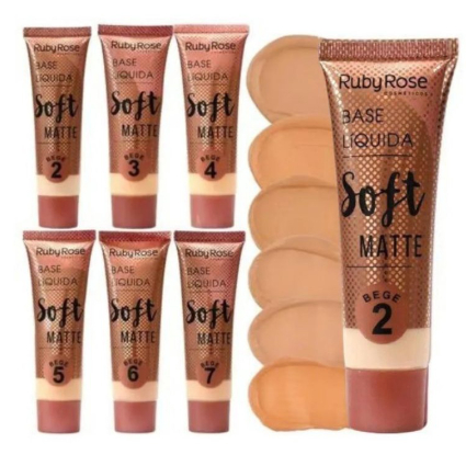 KIT 2 BASES LÍQUIDAS- SOFT MATTE RUBY ROSE - KIT COM DUAS UNIDADES DE BASE LÍQUIDA - SOFT MATTE ...