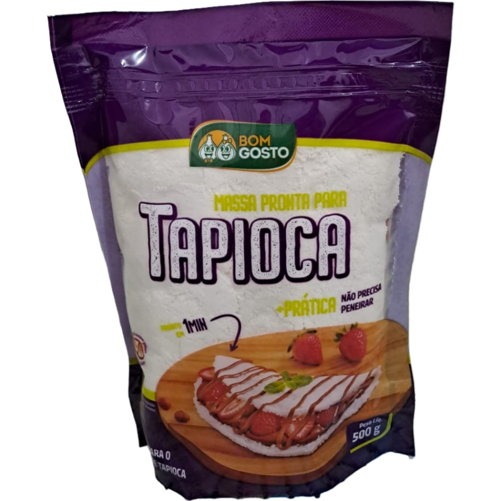 Massa pronta para tapioca - Bom Gosto - 4 pcts 500g | Shopee Brasil