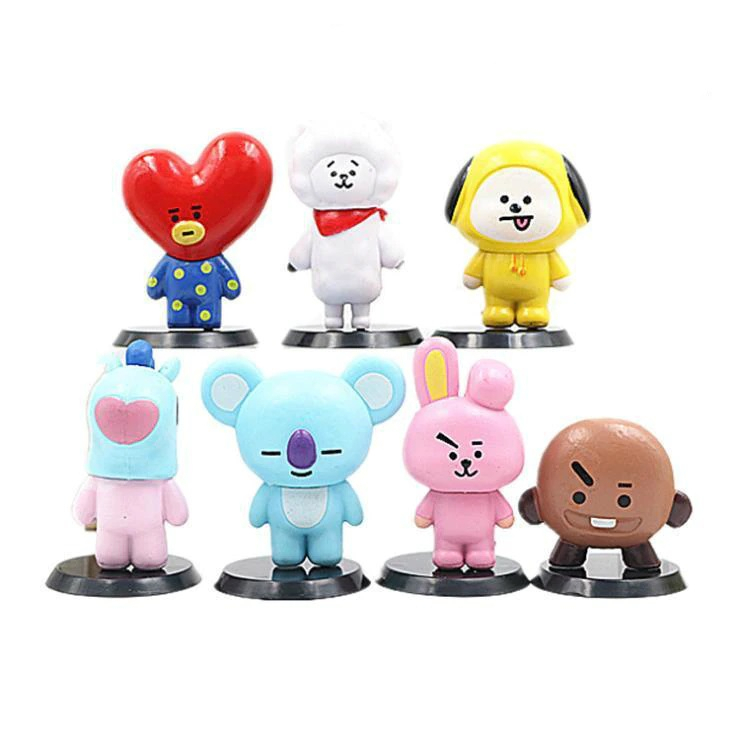 Bonecos Mascotes K-pop Bts 21 Bt21 PVC | Shopee Brasil