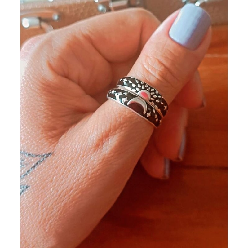 Anel Sol e Lua | Shopee Brasil