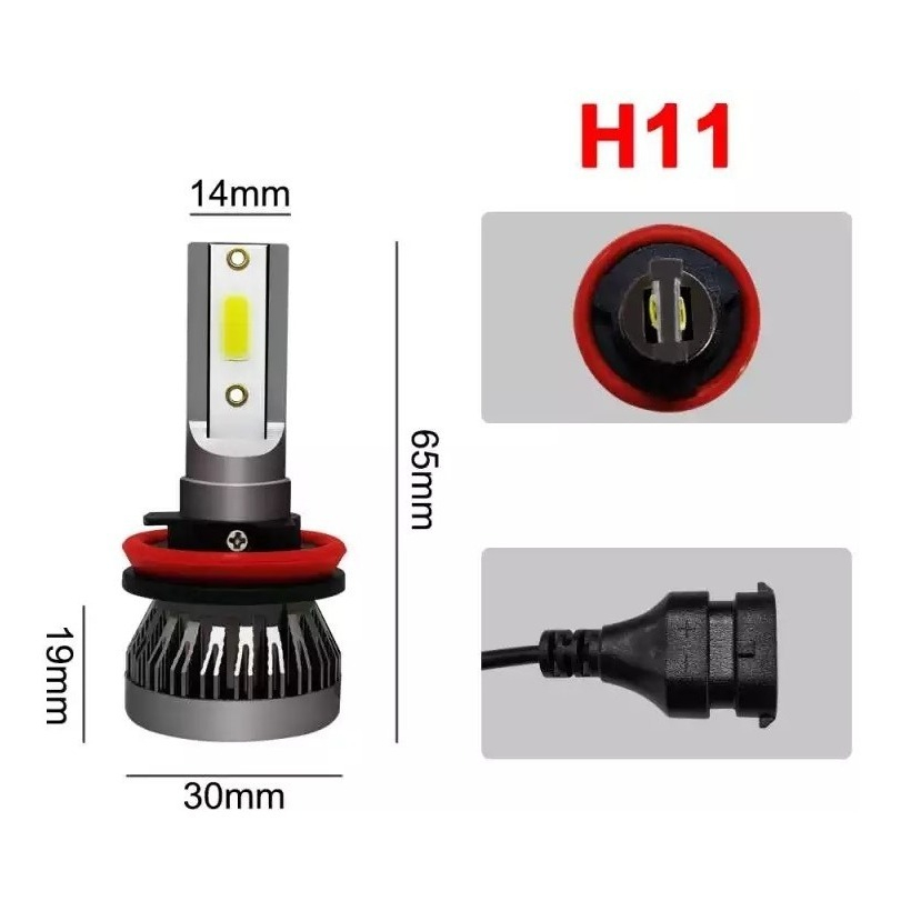 Kit Super Ultra Led 22000 Lumens H1 H3 H4 H7 H11 Hb4 H3 H27 | Shopee Brasil