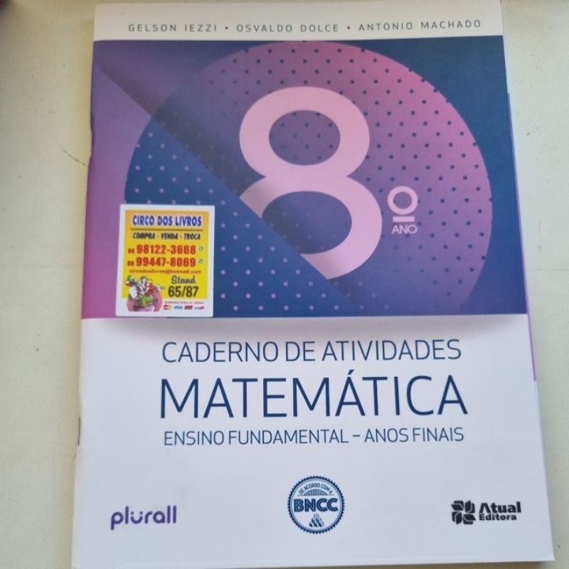 Caderno de Atividades Matemática 8° ano (Gelson Iezzi) | Shopee Brasil