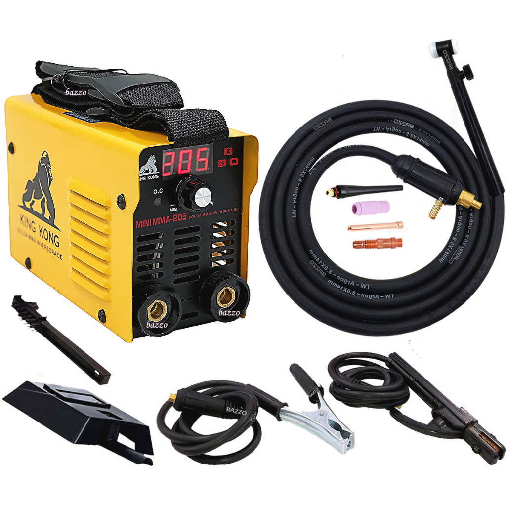 Maquina De Solda Inversora Mini Mma 205 Tig Eletrodo USK 220V + Tocha ...