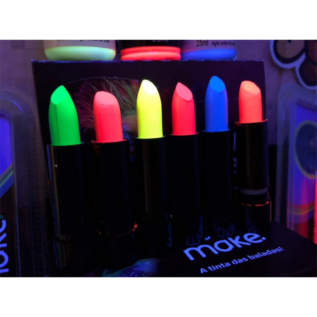Kit 5 Batons Neon 5 Cores | Shopee Brasil