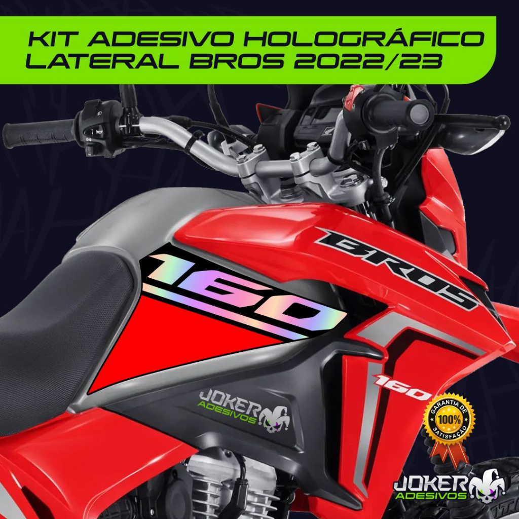 Adesivo Holografico Lateral Tanque Bros 160 2022 2023 Modelo 2 | Shopee ...