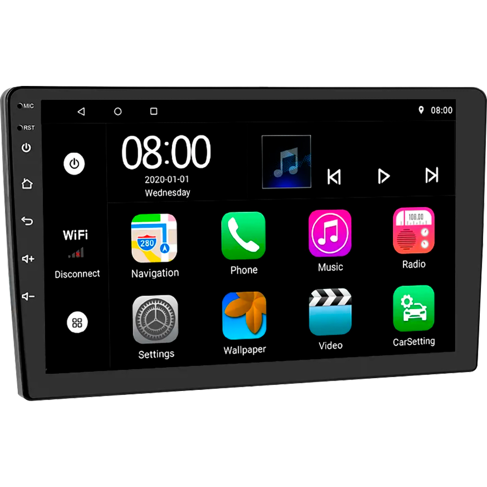 Central Multimídia First Option 9901P 2 Din Universal com Android GPS Rádio FM Bluetooth USB e ...