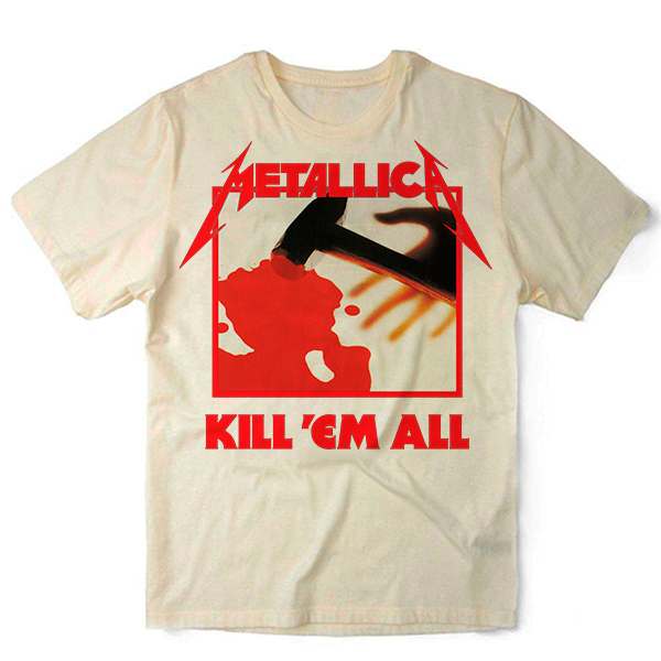 Camiseta Algodao Metallica Kill Em All Banda de Heavy Metal Rock Metalica Unissex - Escorrega o ...
