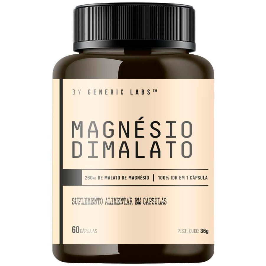Magnésio Dimalato (260mg) - 60 Cápsulas - Generic Labs | Shopee Brasil