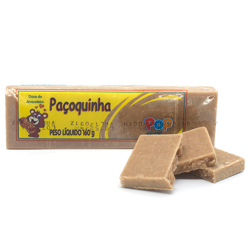PAÇOCA LISA POP BARRA 160G - KIT COM 03 UNIDADES - DOCE DE AMENDOIM ...