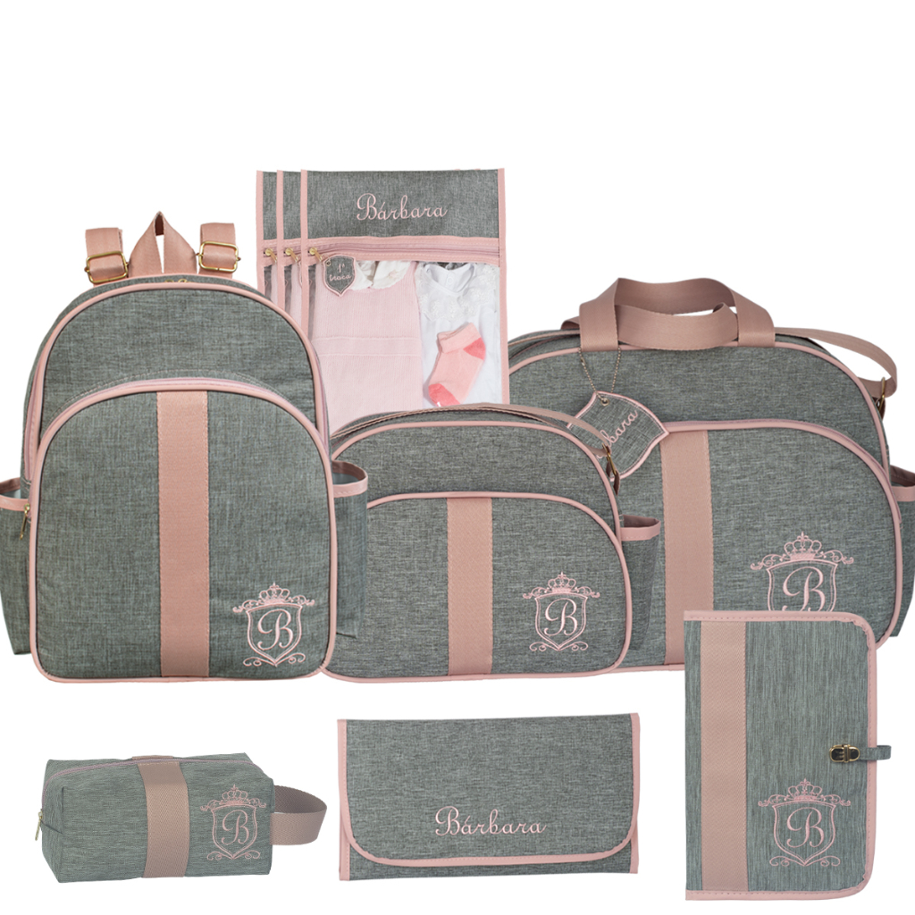 Kit maternidade personalizado com o nome do bebê menino menina bordado ...