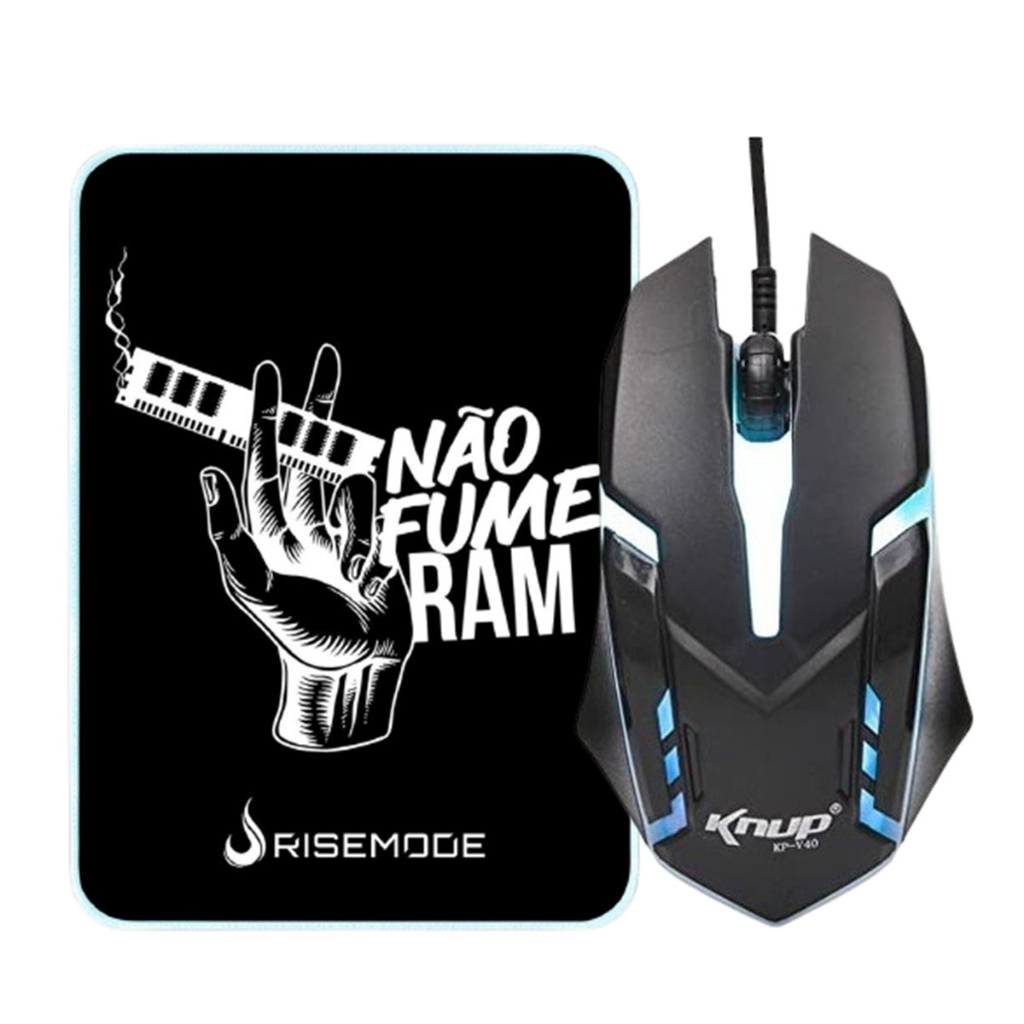 Mouse Gamer Led Rgb Mousepad Speed 29x21cm Borda Costurada Speed ...
