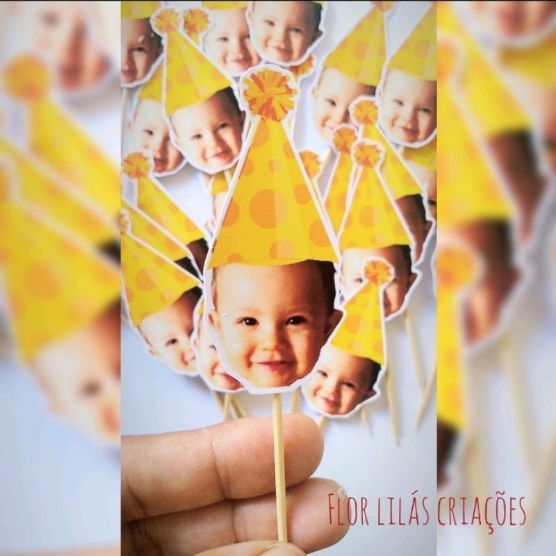 Topper rosto do bebê | Shopee Brasil