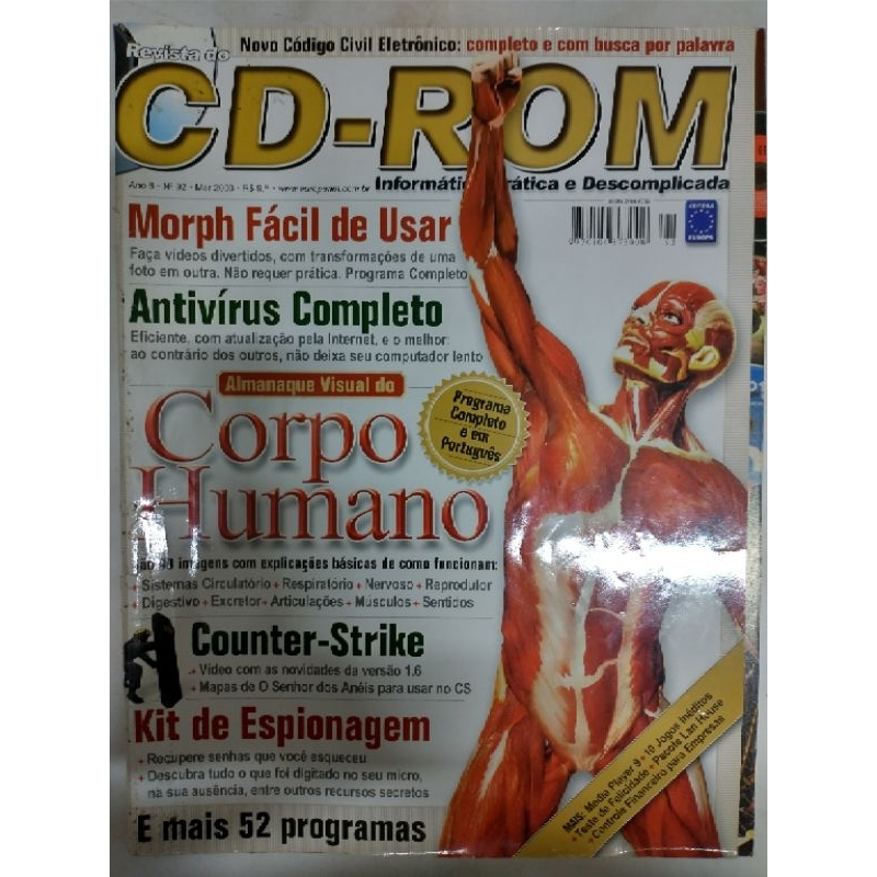 Revista CD ROM 92 mar 2003 ed escala corpo humano Counter Strike tron ...