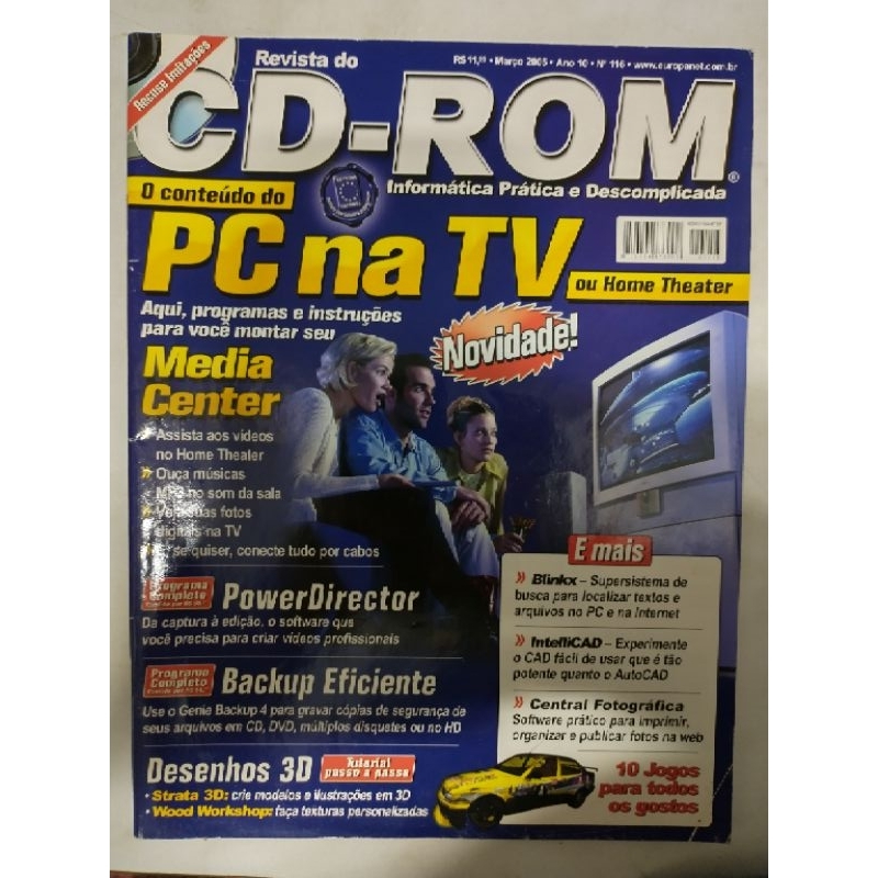 Revista CD ROM 116 mar 2005 ed escala PC TV PowerDirector Cross Racing ...
