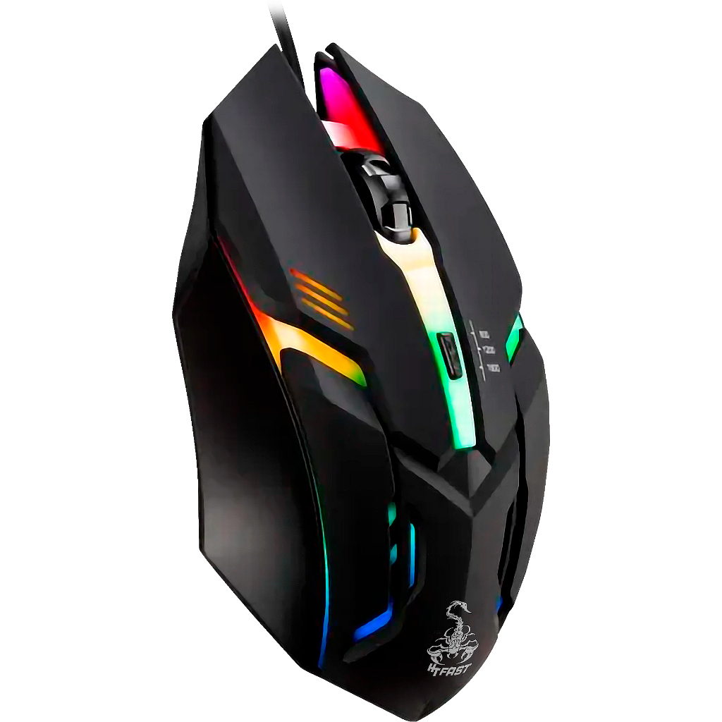 Mouse Gamer 1602 RGB Preto 1200 DPI com Fio Rato Cursor para Jogos ...