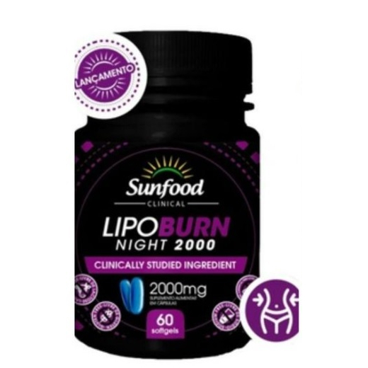 Lipo Burn Night 60 Caps 2000mg Sunfood Clinical | Shopee Brasil