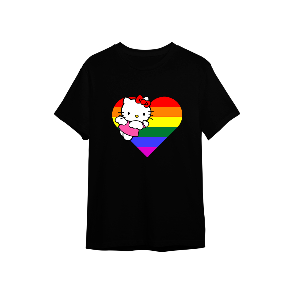 Camiseta Hello Kitty Coração Lgbt Pride Camisa Anjinha REF1080 | Shopee ...