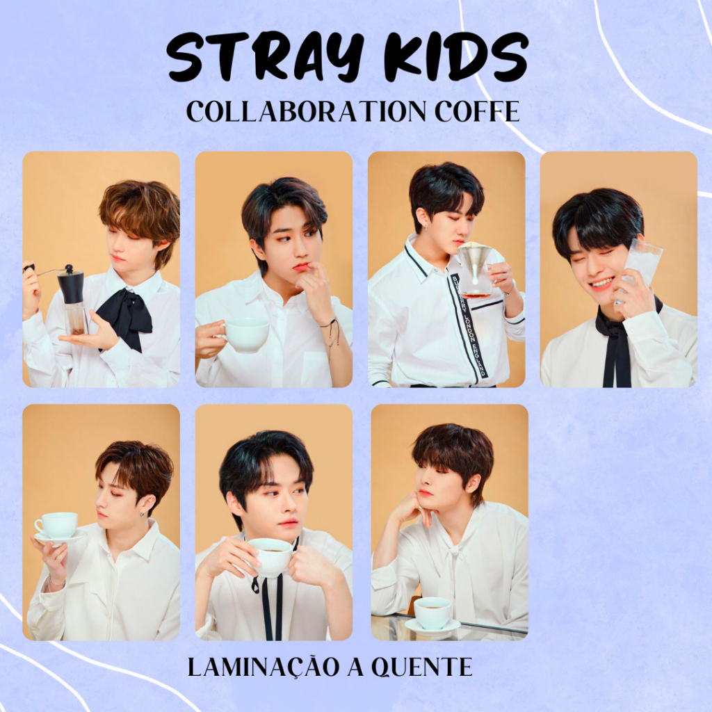 Photocards Stray Kids Collaboration Cafe | Shopee Brasil