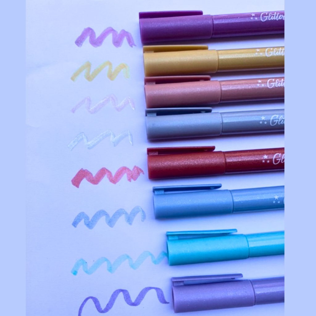 Marca Texto com Glitter 8 Cores Pastel Unidade - Win Paper/ WX Gift | Shopee Brasil