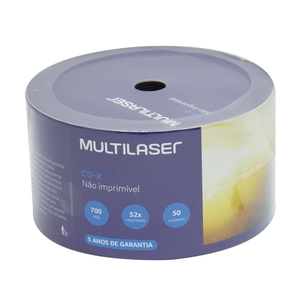 50 Unidades Cd Virgem Multilaser Logo 700mb 80min | Shopee Brasil