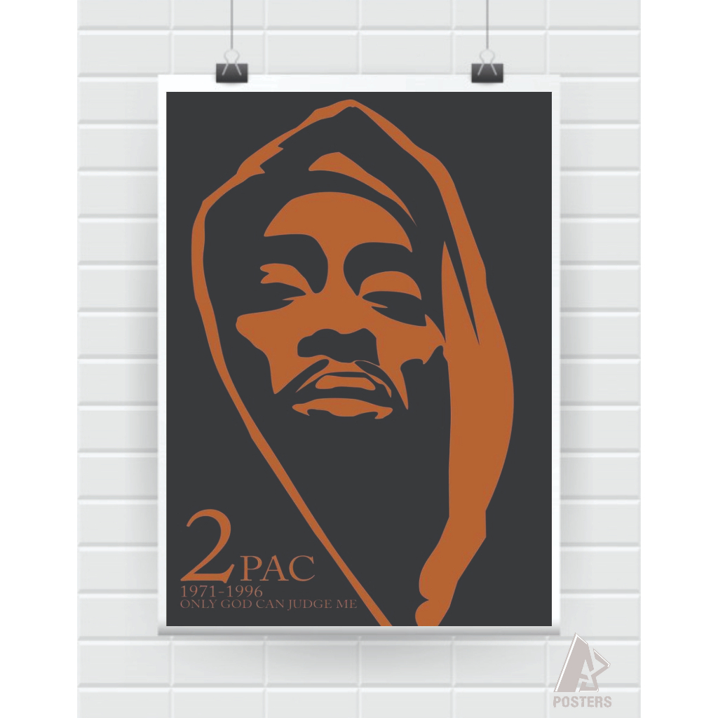 Poster Rap Rapper 2pac Tu Pac Decorativo A2 (21cm x 30cm) | Shopee Brasil