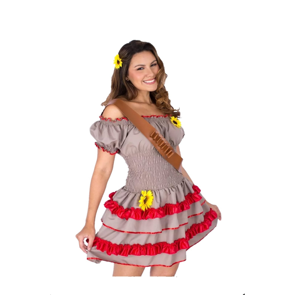 Maria Bonita - Vestido Caipira Infantil e Adulto - Festa Junina Maria ...