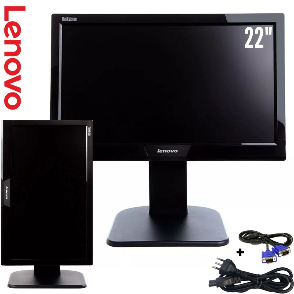Monitor Lenovo Thinkvision 22 Polegadas Widescreen Horizontal e ...