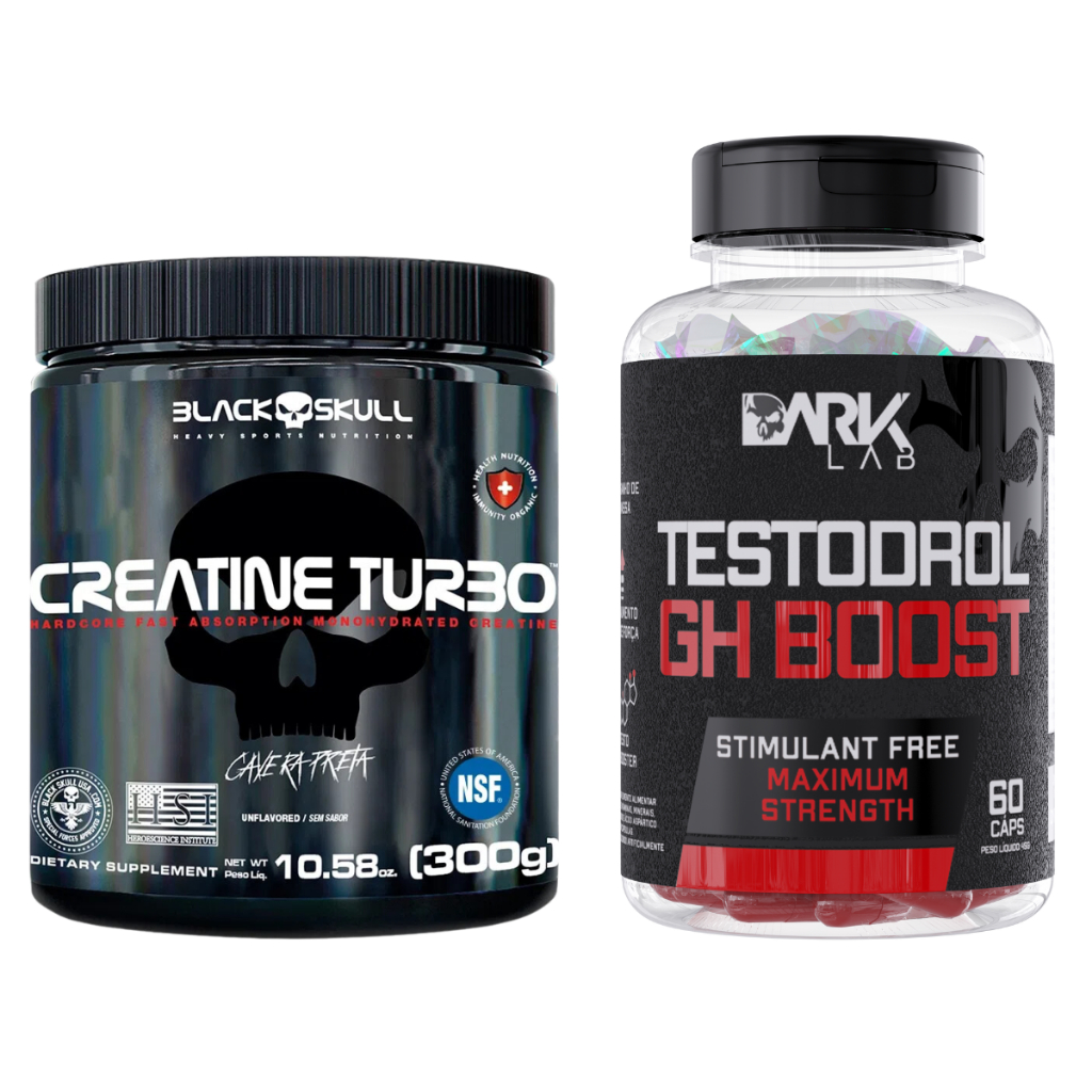 Kit Creatina Monohidratada Creatine Turbo 300g - Black Skull ...