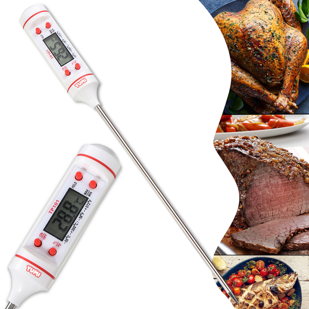 Termômetro Culinário Espeto Digital Com Case Profissional -50°C A 300°C Alimentos Original ...