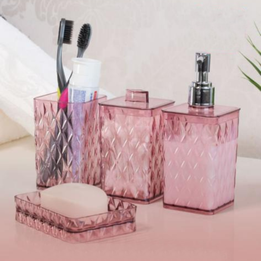 Jogo Luxo Utensilios De Lavabo 4 Unidades Plasutil Banheiro | Shopee Brasil Jogo Luxo Utensilios De Lavabo 4 Unidades Plasutil Banheiro | Shopee Brasil