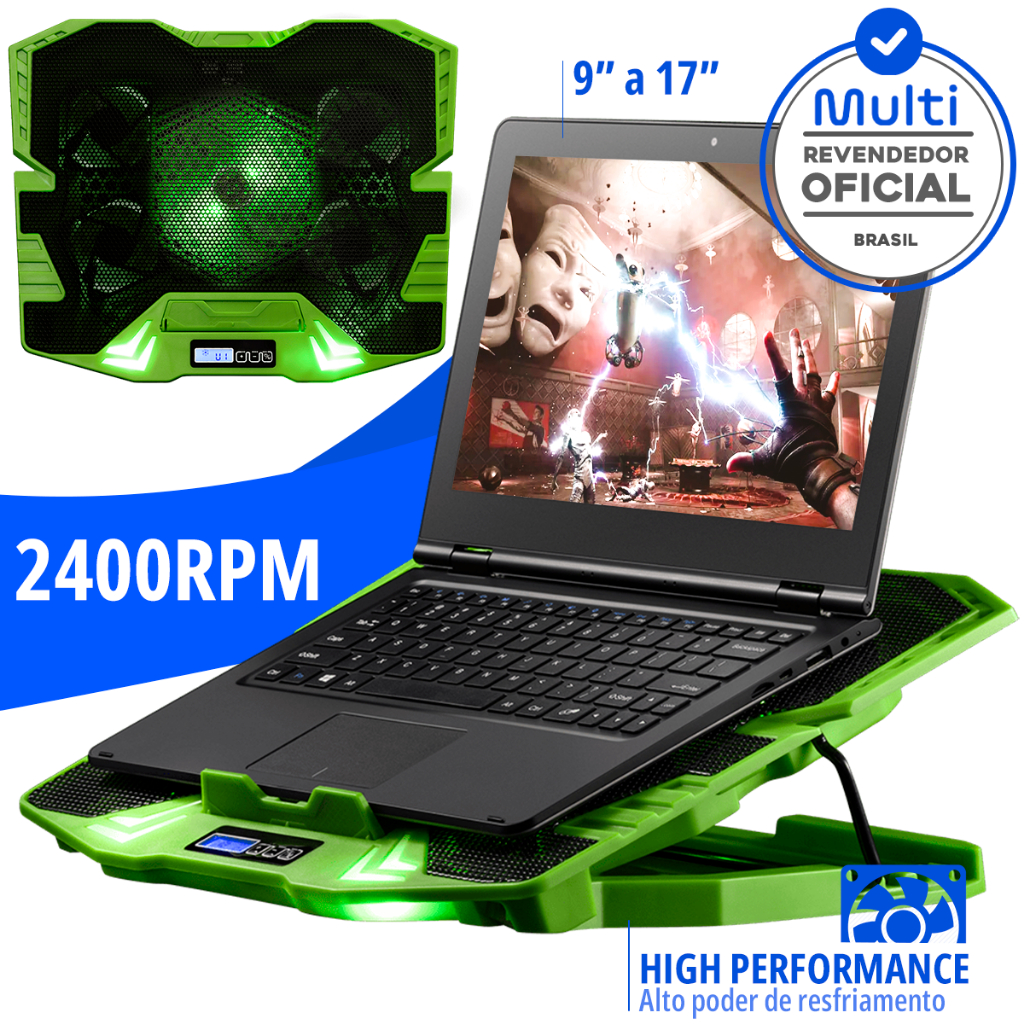 Suporte Gamer Warrior P/ Notebook Cooler Usb Exaustor Ar | Shopee Brasil