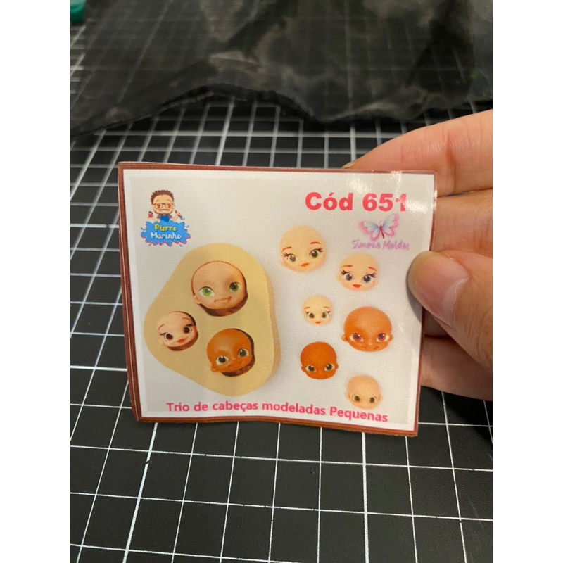 Molde Trio de Cabeças Modeladas Pequenas (Simone Moldes) | Shopee Brasil
