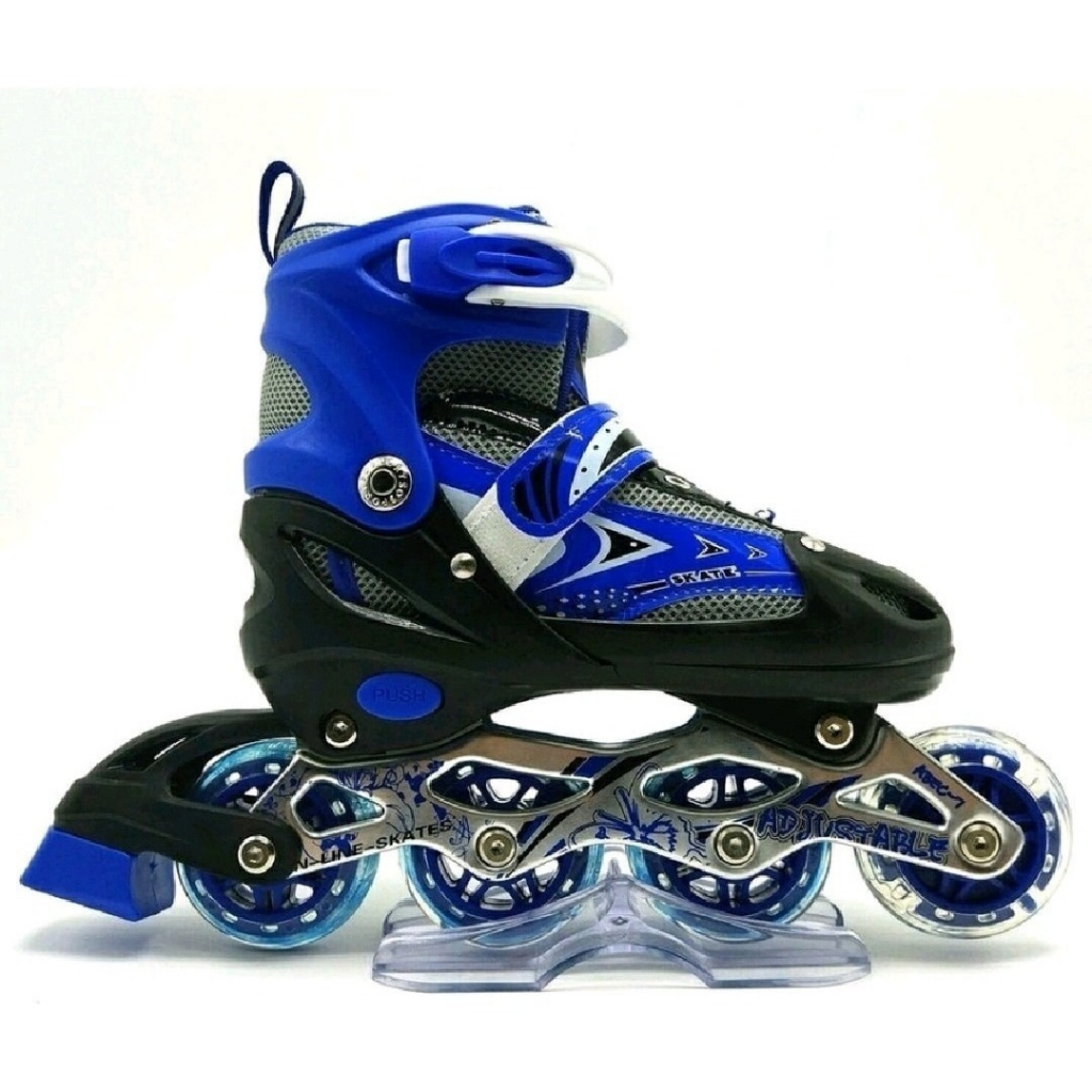 Patins InLine Roller Adulto Infantil Tamanho Regulável + Led. Ótimo ...
