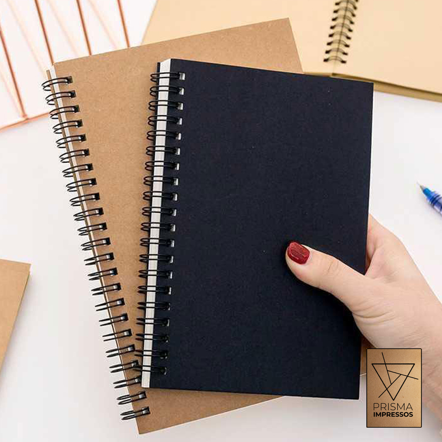 Caderno Universitário A4/A5/A6 Capa Mole Preta - 160 Páginas ou 200 Páginas 75g | Shopee Brasil