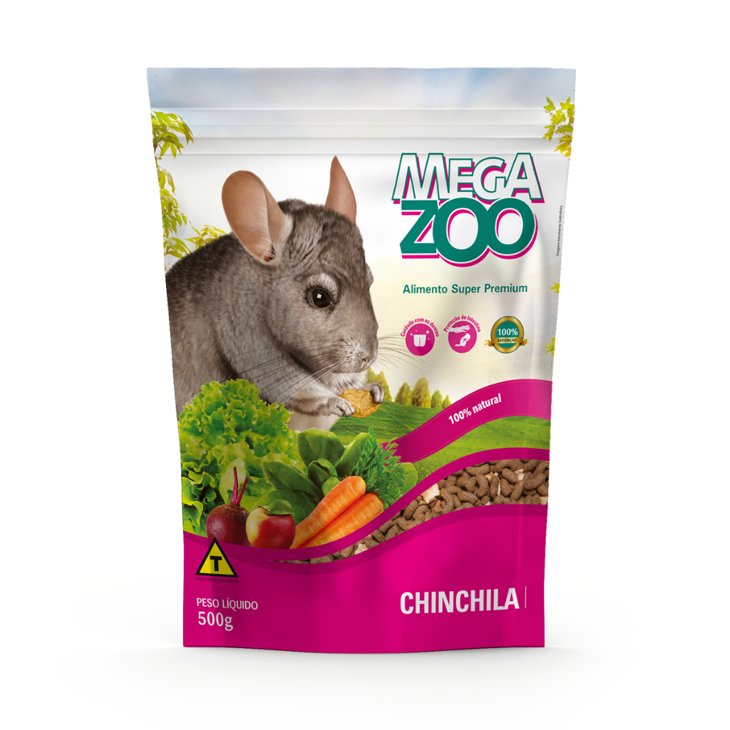 Megazoo - Ração Super Premium Para Chinchila - 500g | Shopee Brasil
