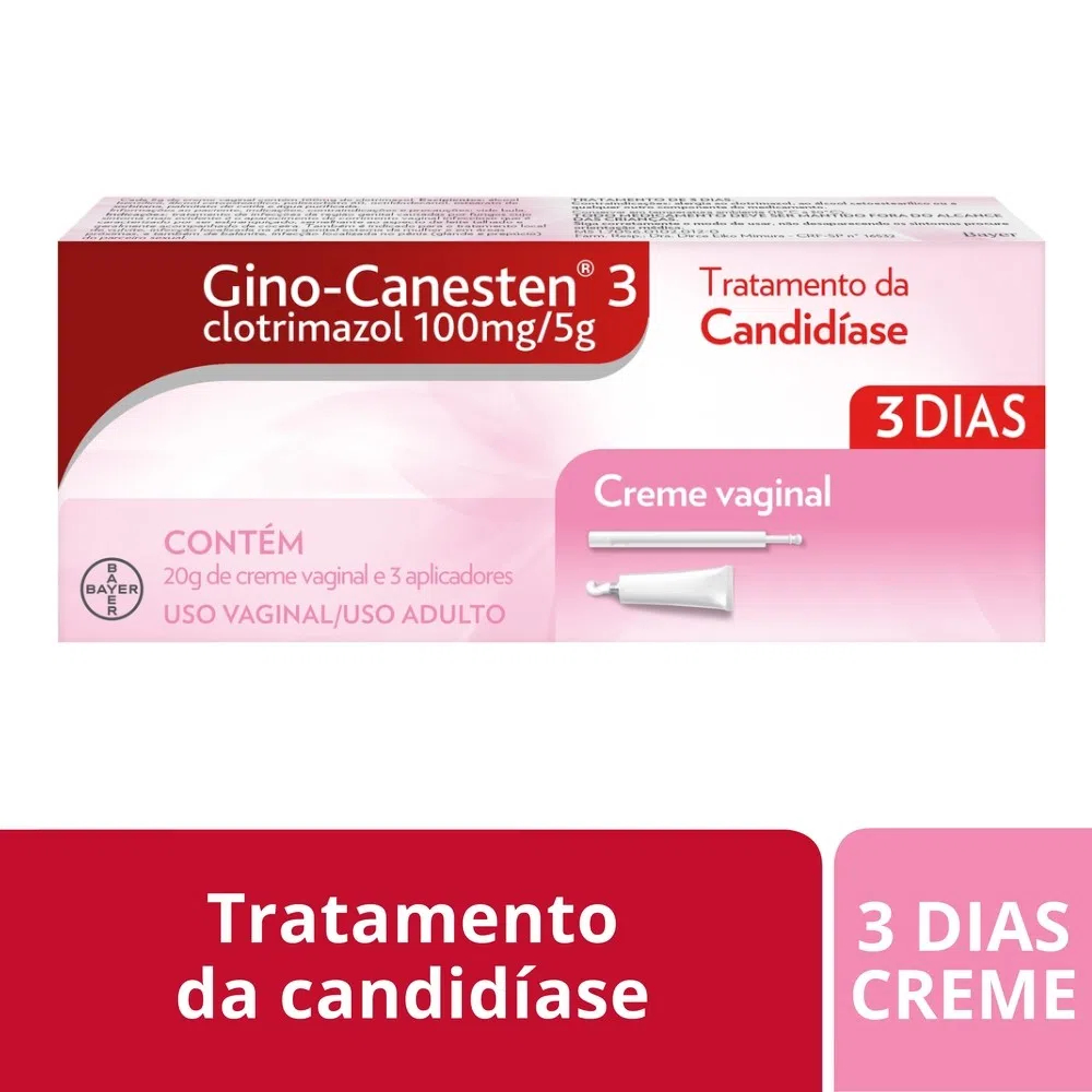 Gino-canesten 2% Creme Vaginal 100mg/5g 20g + 3 Aplicadores | Shopee Brasil