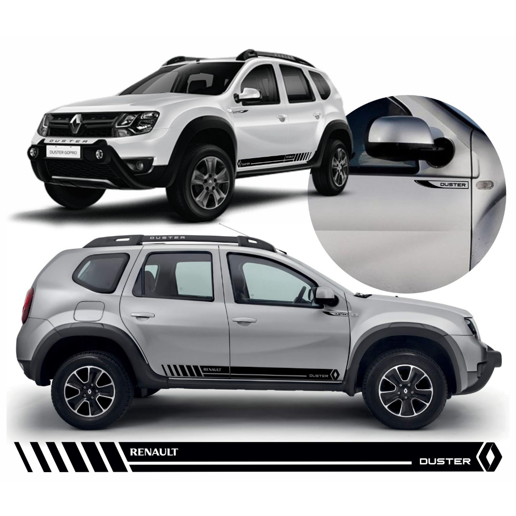 Kit 5 Faixa Lateral Adesivos Renault Duster Sport Acessório Tuning ...