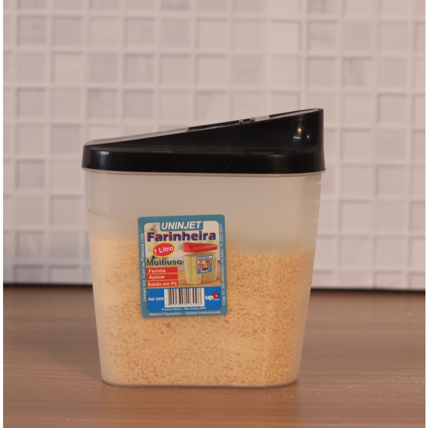Farinheira Multiuso Com Medidas Preto | Shopee Brasil