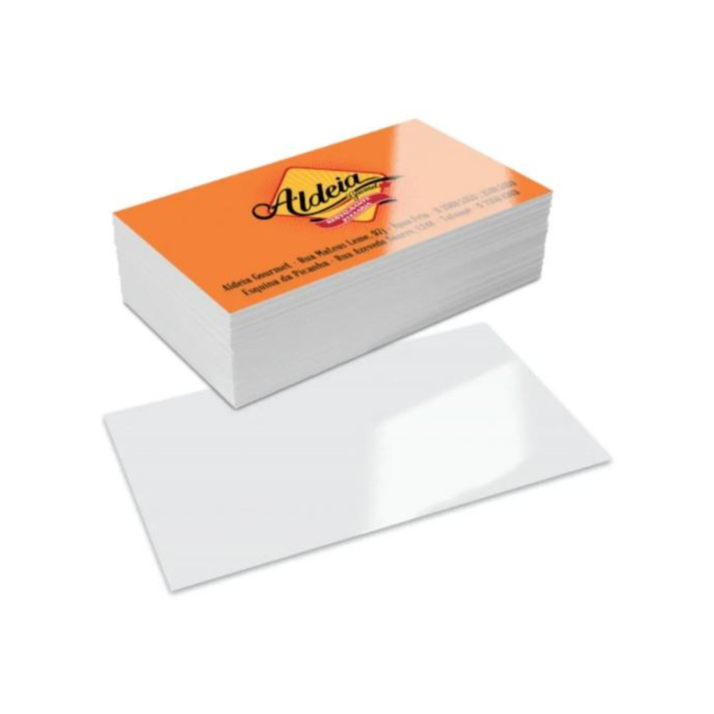 Cartão de Visita Personalizado Couchê 250 gr | Shopee Brasil