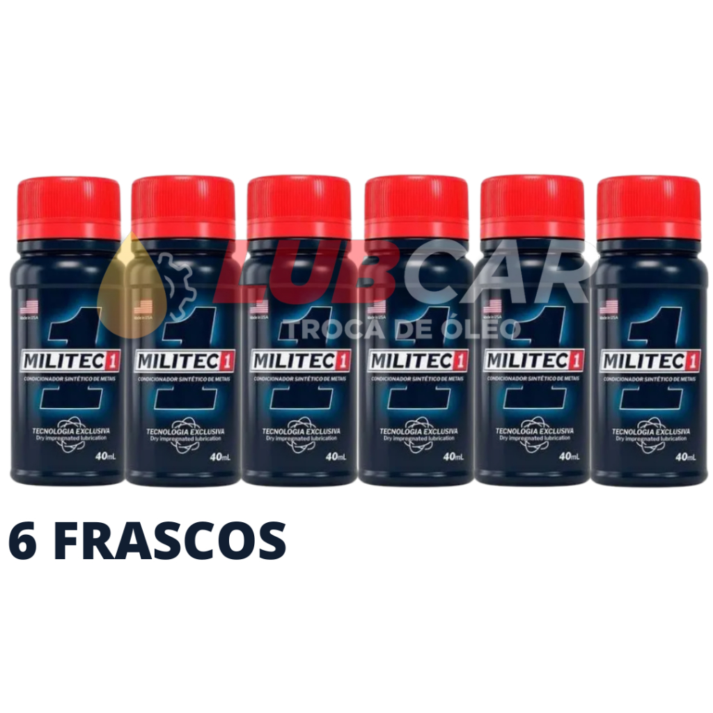 Kit com 6 Militec 1 para Motor Condicionador de Metais Original 40 Ml ...