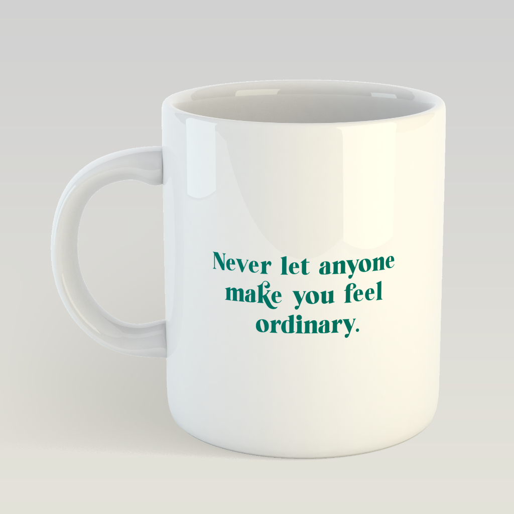 Caneca Evelyn Hugo Never let anyone make you feel ordinary | Shopee Brasil Caneca Evelyn Hugo Never let anyone make you feel ordinary | Shopee Brasil